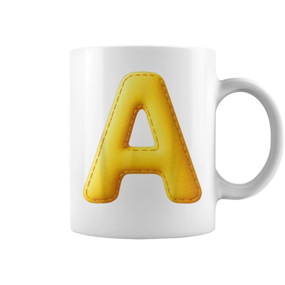 Big Yellow Letter A Coffee Mugs - Walmart.com