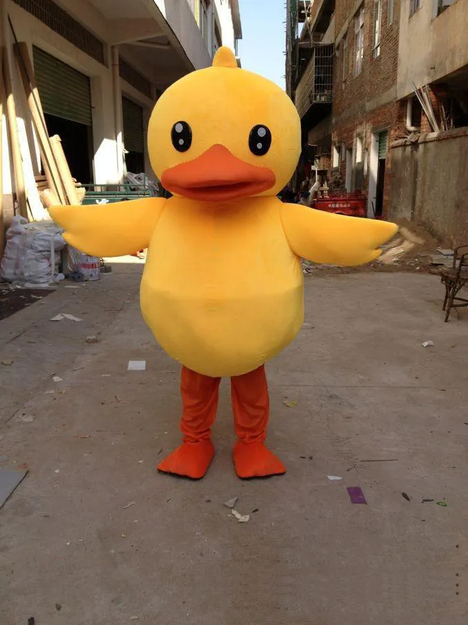 Big Yellow Rubber Duck Mascot Costume Cartoon Performing Costume ...