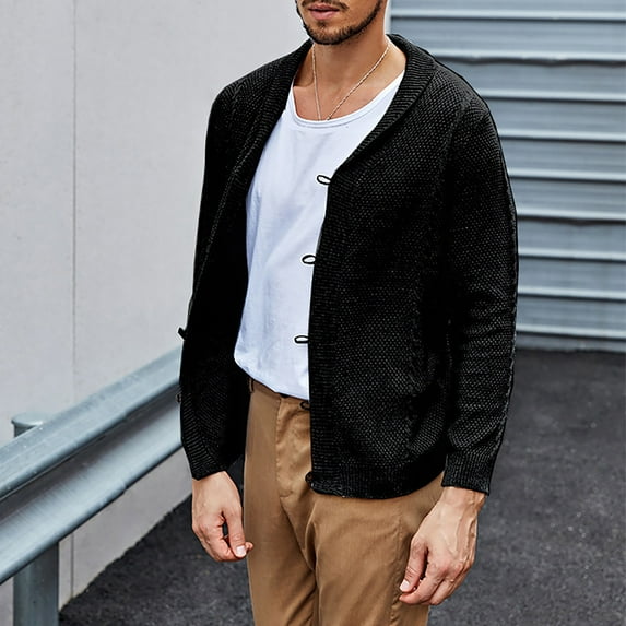 Big and Tall Cardigans for Men,Fall Cable Knit Sweater,Long Sleeve ...