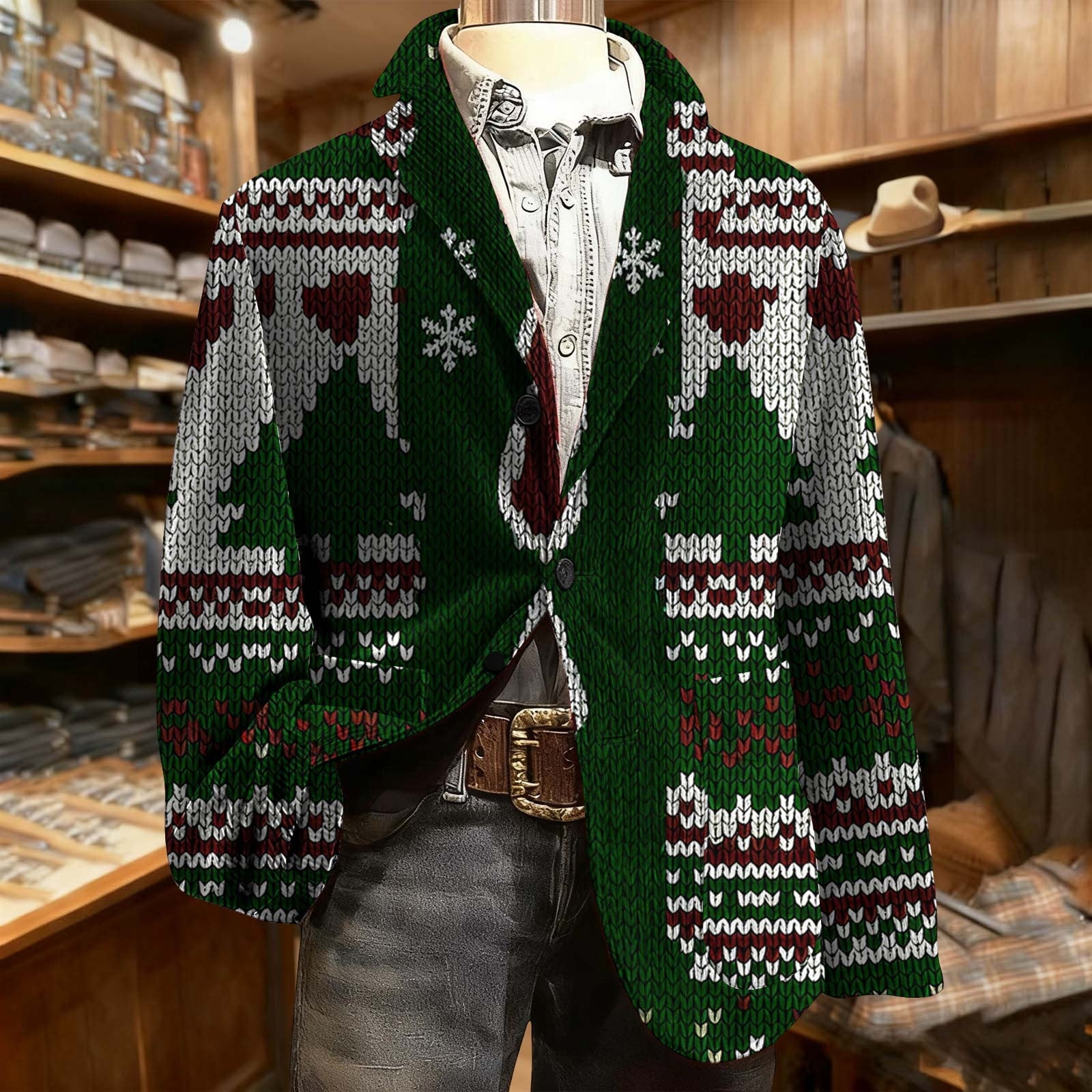 Big and Tall Christmas Blazers for Men Formal Corduroy Jacket Business ...