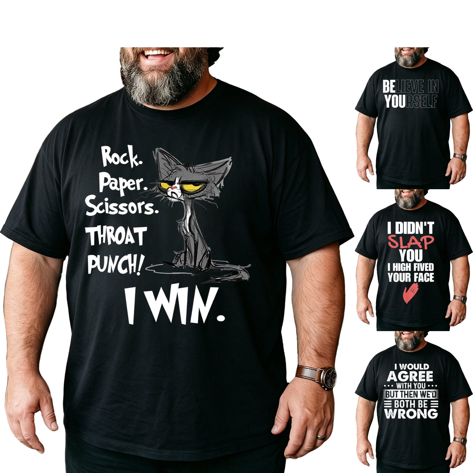 Big and Tall Funny Shirts Men Hilarious Sarcastic Quote Saying Cotton ...
