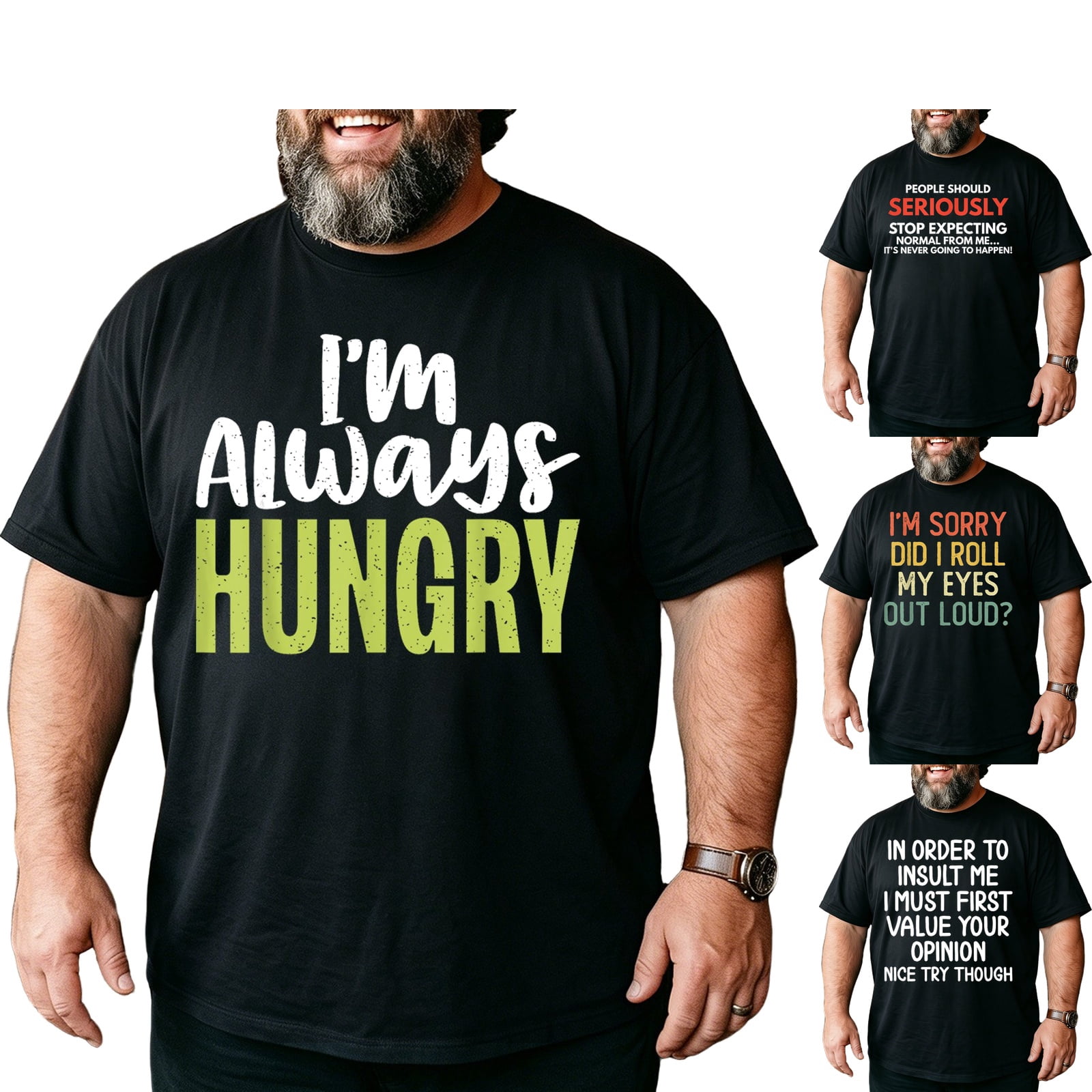 Big and Tall Funny Shirts Men Hilarious Sarcastic Quote Saying Cotton ...