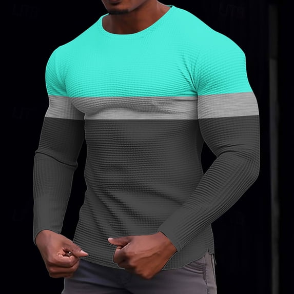 Big and Tall Gym Shirts for Men Long Sleeve Graphic Shirts Compression ...
