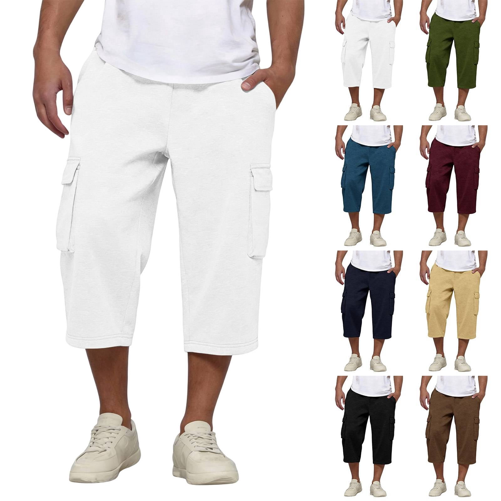 Big and Tall Long Shorts for Men Below Knee Cargo Short Pants Casual ...