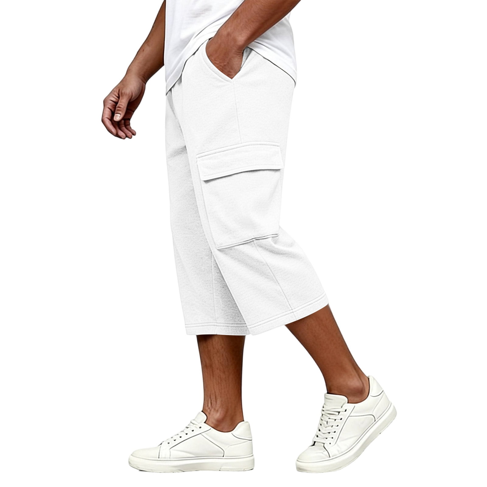 Big and Tall Long Shorts for Men Below Knee Cargo Short Pants Casual ...