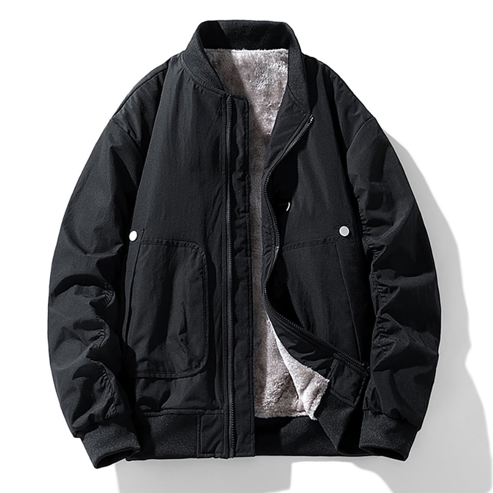 Big and Tall Men 3X 4X Heavyweight Bomber Jacket with Faux Fur Lined ...