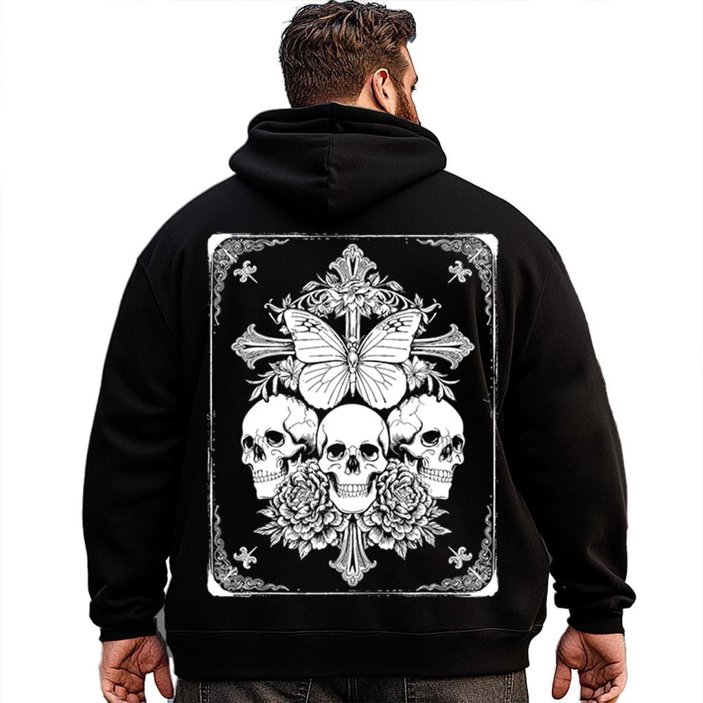 Big and Tall Men Hoodie Plus Size Hooded Sweatshirt Fleece Pullover ...