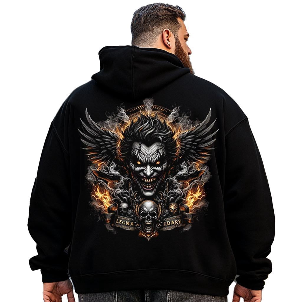 Big and Tall Men Hoodie Plus Size Hooded Sweatshirt Fleece Pullover 4XL ...