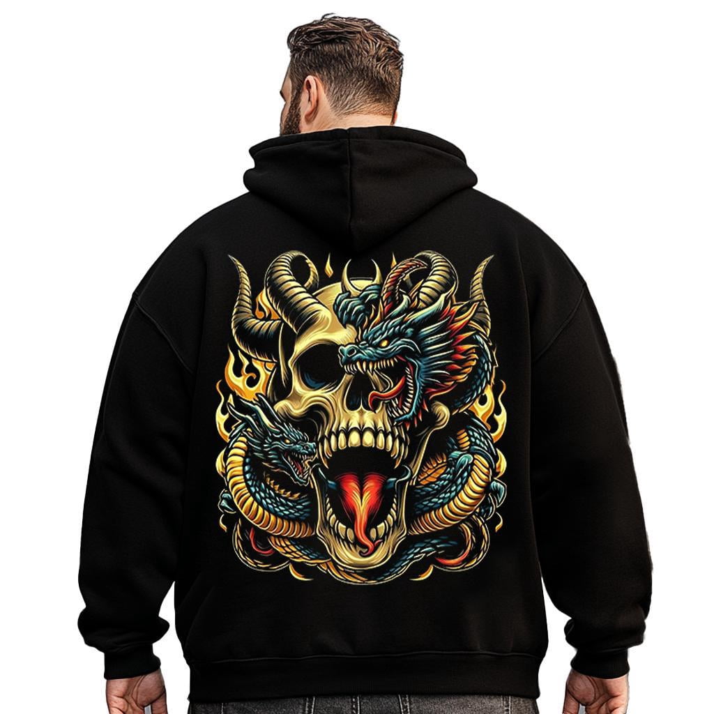 Big and Tall Men Hoodie Plus Size Hooded Sweatshirt Fleece Pullover 4XL ...