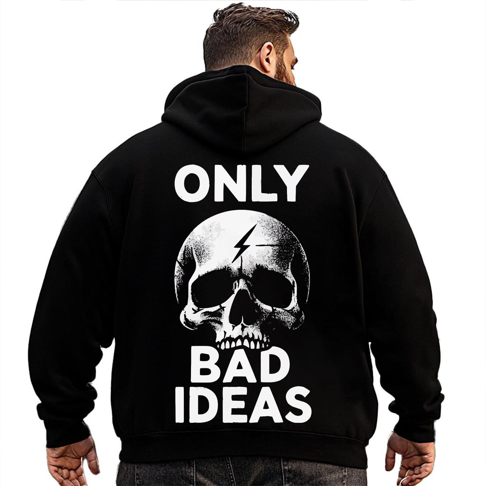 Big and Tall Men Hoodie Plus Size Hooded Sweatshirt Fleece Pullover 4XL ...