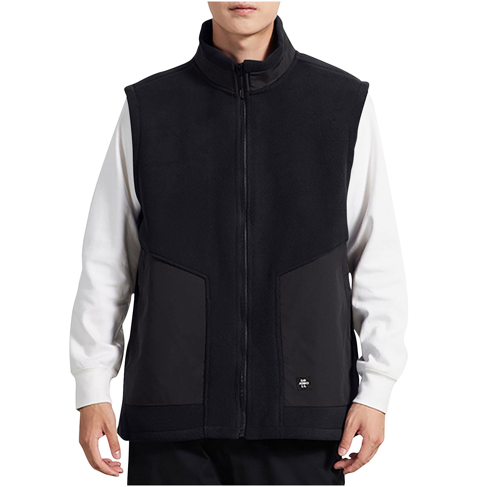 Big and Tall Men's Lightweight Fleece Vest, Sleeveless Zip Up Warm ...