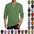 Big and Tall Men‘s Long Sleeve T-Shirt - Solid Color Casual Comfort Tee ...