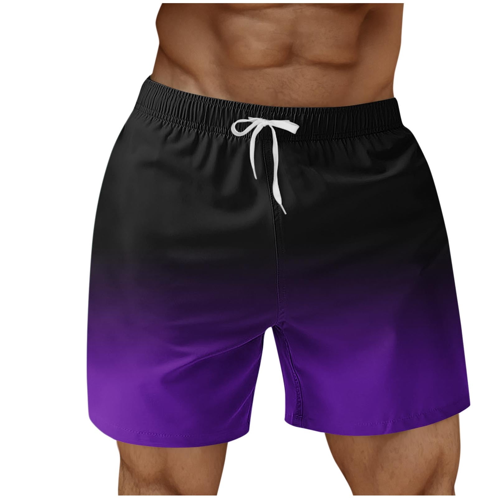 Big and Tall Men's Swim Trunks Drawstring Stretch Bathing Suit Shorts ...