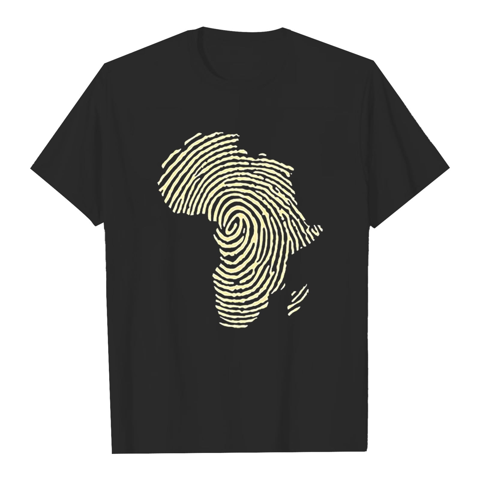 Big and Tall Men's T-shirts Summer Crew Neck Fingerprint Print Short ...