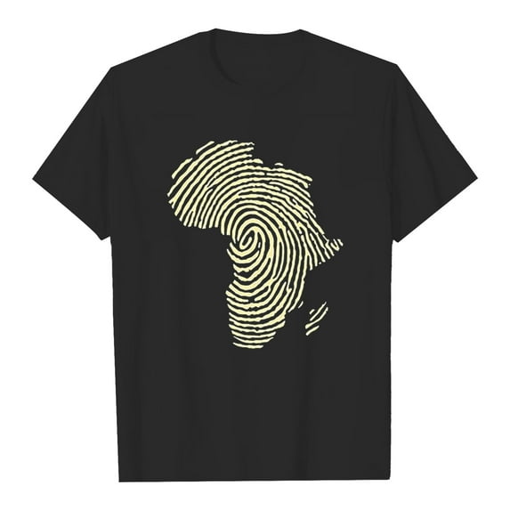 Big and Tall Men's T-shirts Summer Crew Neck Fingerprint Print Short ...