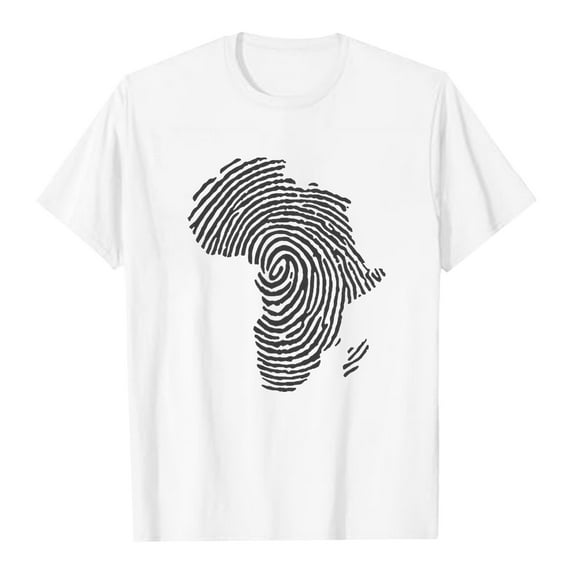 Big and Tall Men's T-shirts Summer Crew Neck Fingerprint Print Short ...