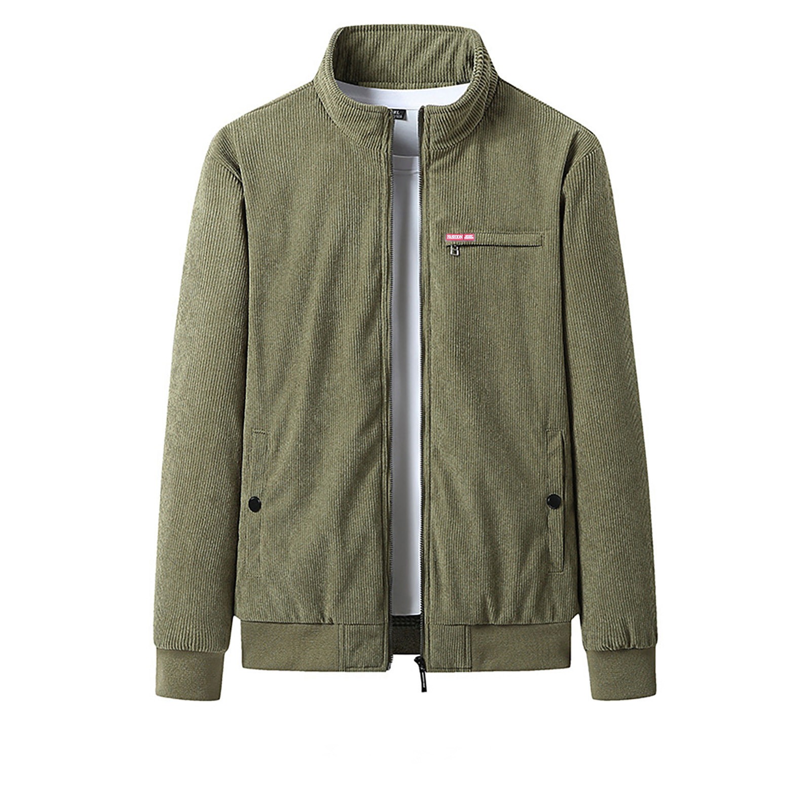 Big and Tall Mens Bomber Jacket Corduroy Fleece Jackets Full Zip Up ...