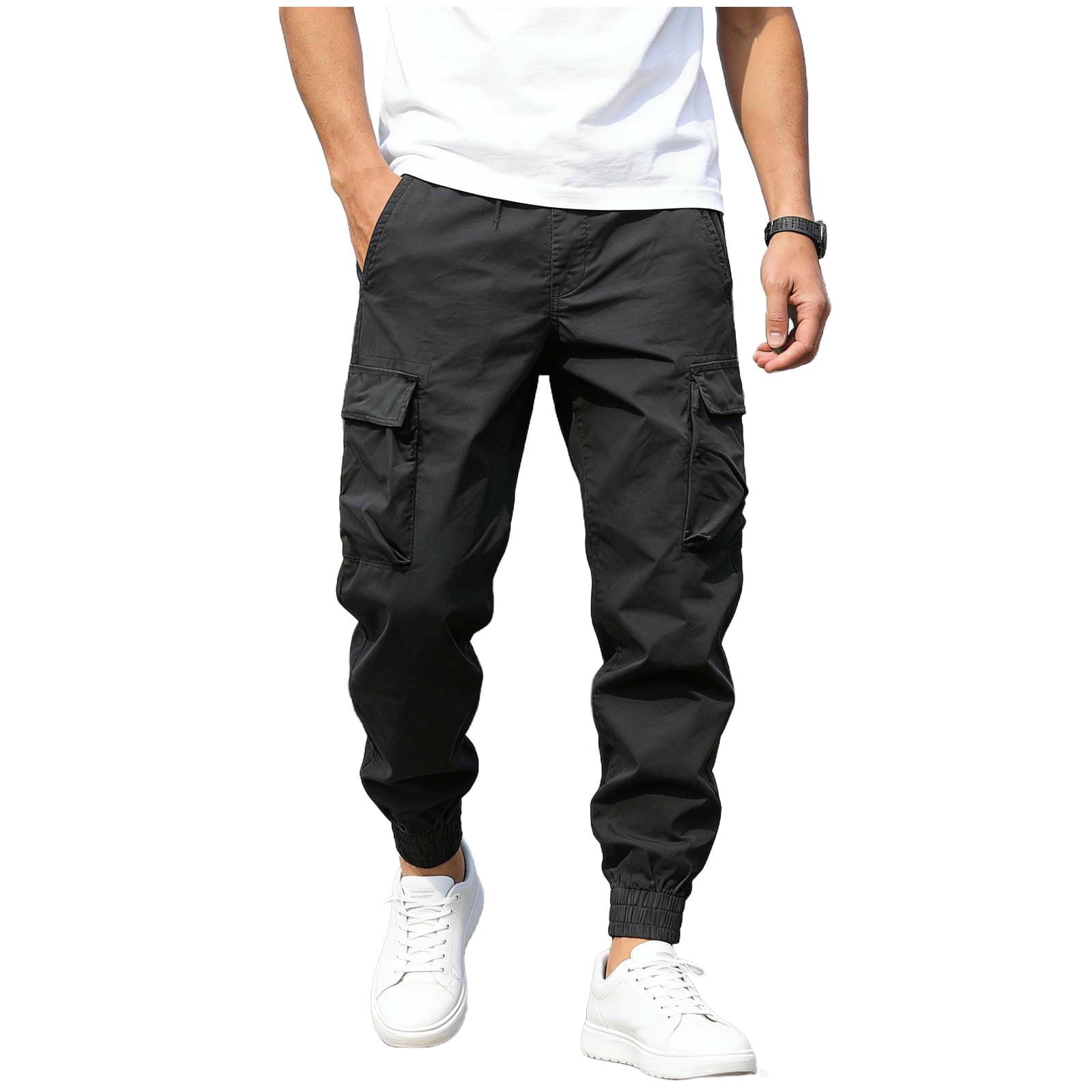 Big and Tall Mens Cargo Short Multi-Pockets Drawstring Elastic Waist ...
