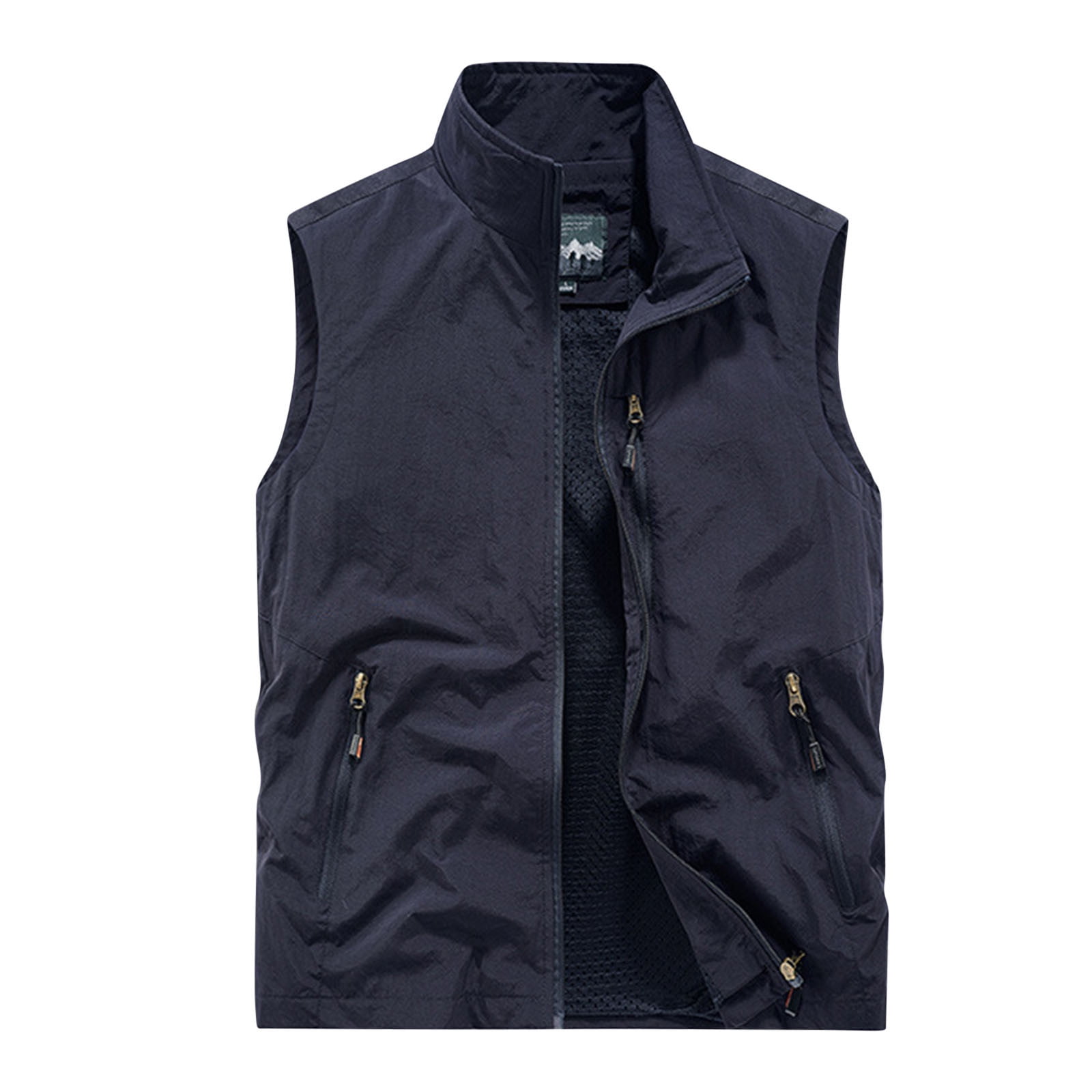 Big and Tall Mens Zip Up Fishing Vest Utility Travel Safari Cargo ...