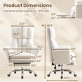 Big and Tall Office Chair with Flip Arms Footrest Reclining Criss Cross ...