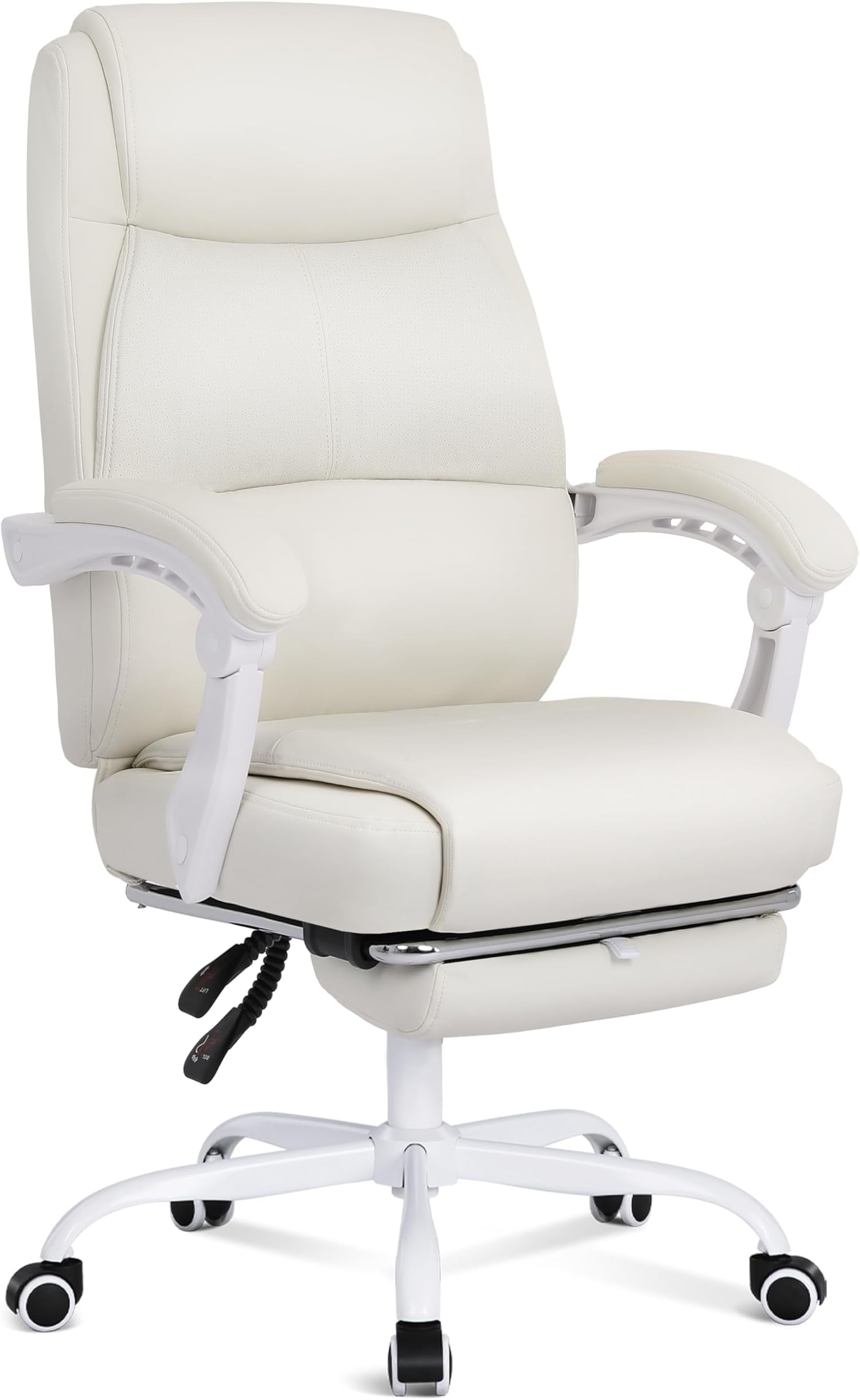 Big and Tall Office Chair with Footrest, High Desk Chair with Linkage ...