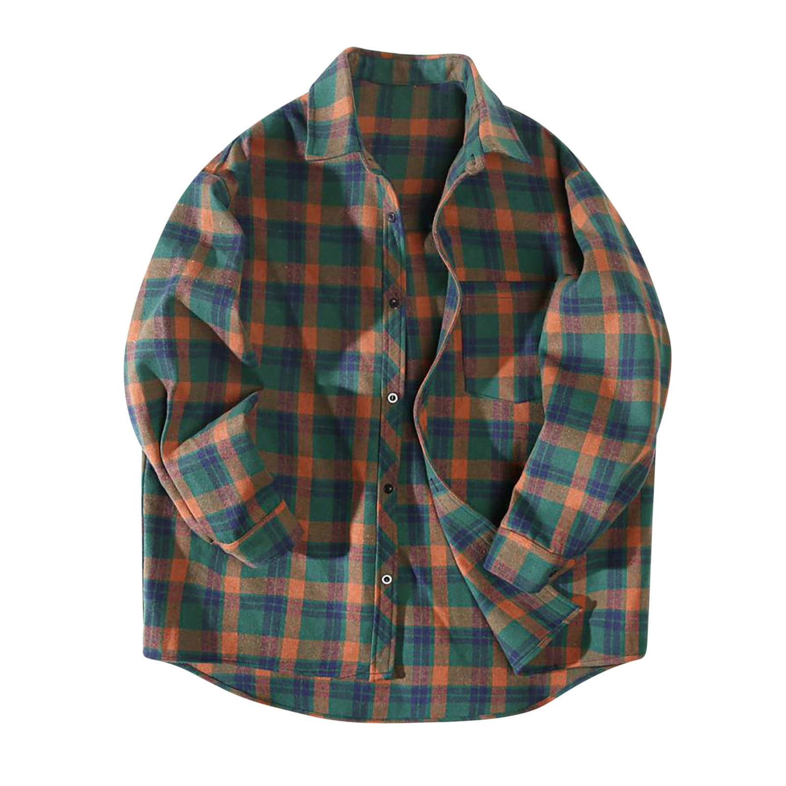 Big and Tall Plaid Jackets for Men M-5XL Plus Size Trendy Button-Down ...