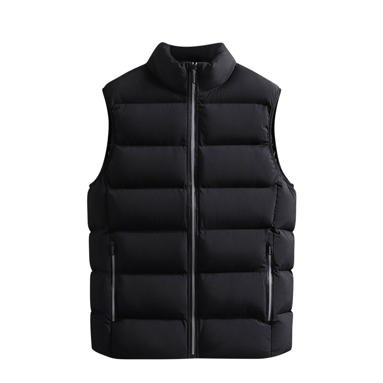 Big and Tall Puffer Vests for Men without Hood,Stand Up Collar ...