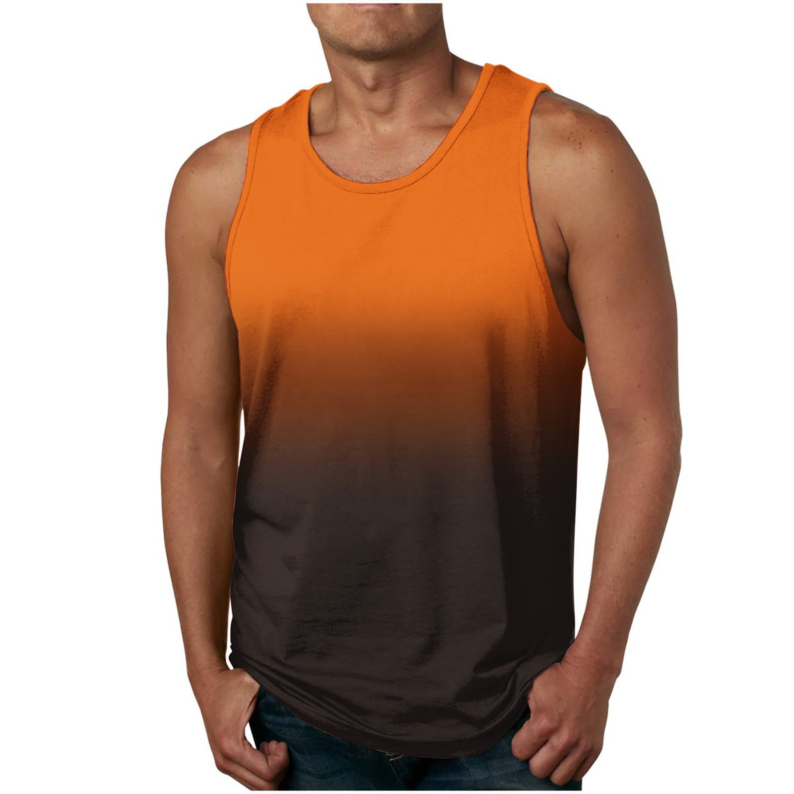 Big and Tall S-6X Tank Tops for Men Plus Size Sleeveless Crewneck ...