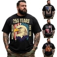 Big and Tall Shirt for Men America 250 Patriotic USA Flag 1776 2026 ...