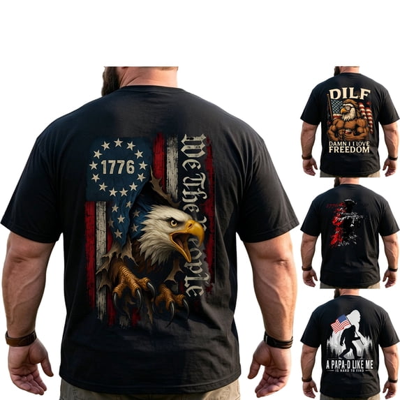 Big and Tall Shirt for Men America 250 Patriotic USA Flag 1776 2026 ...