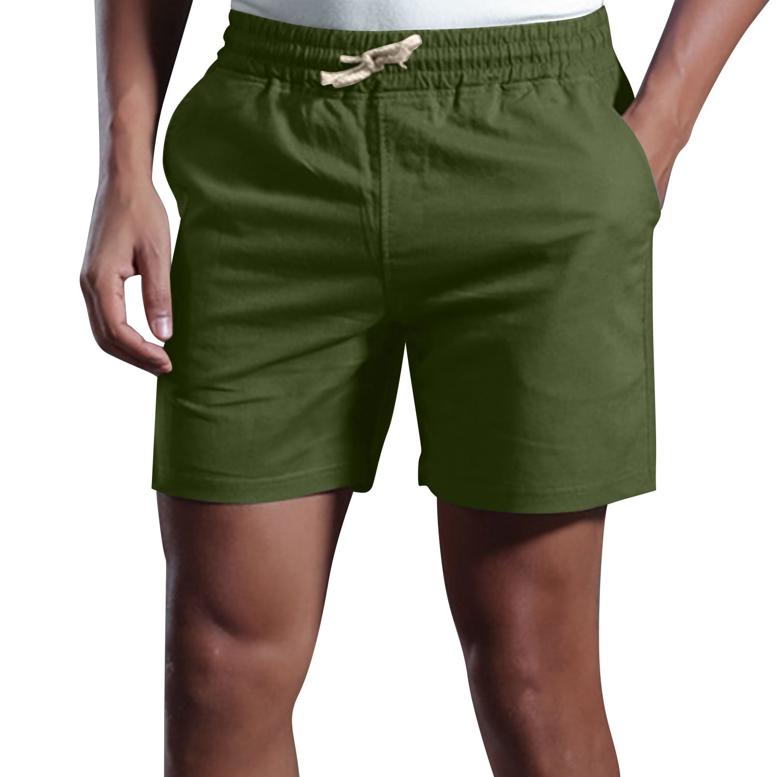Big and Tall Shorts Clearance Mens Casual Lightweight Elastic Waist ...