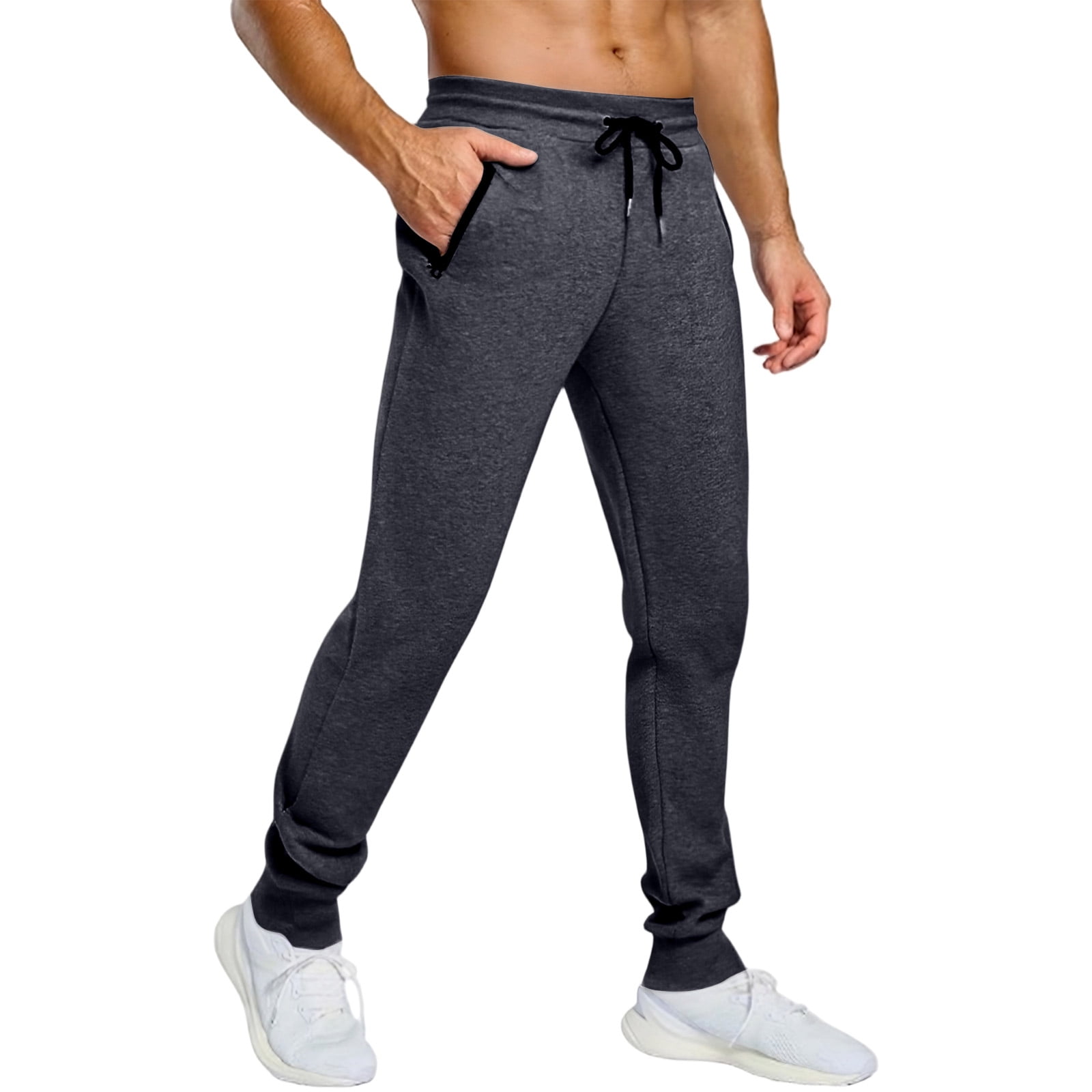 Big and Tall Sweatpants for Men Fleece Loose Running Joggers Active ...