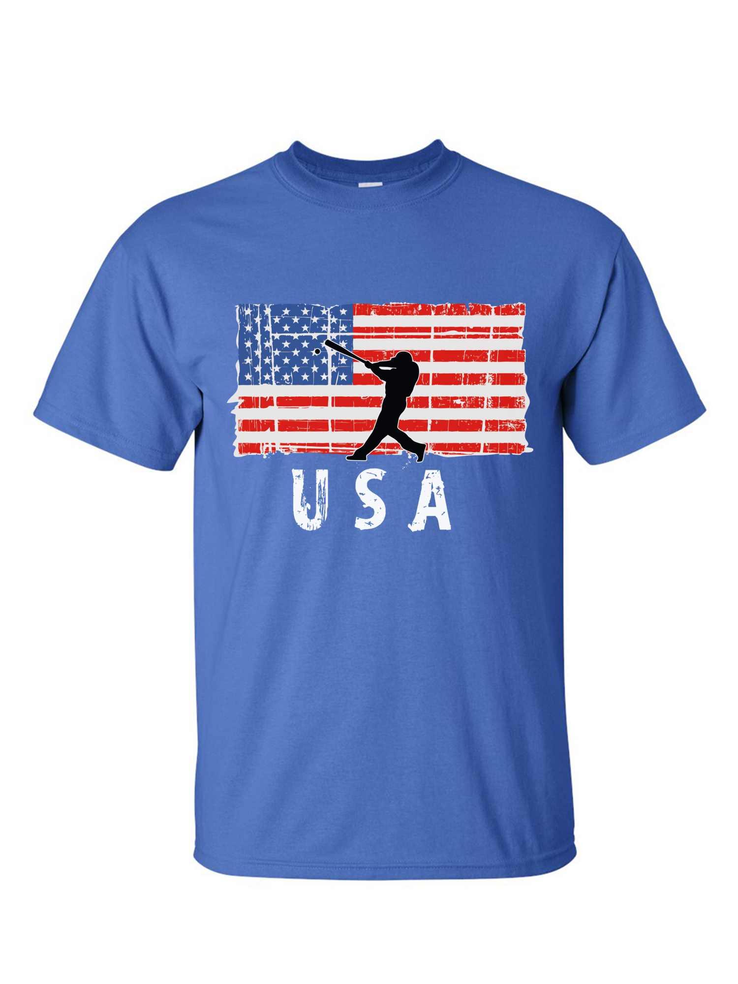 Big and Tall Tee - American Flag USA Baseball Fan Shirts for Men ...