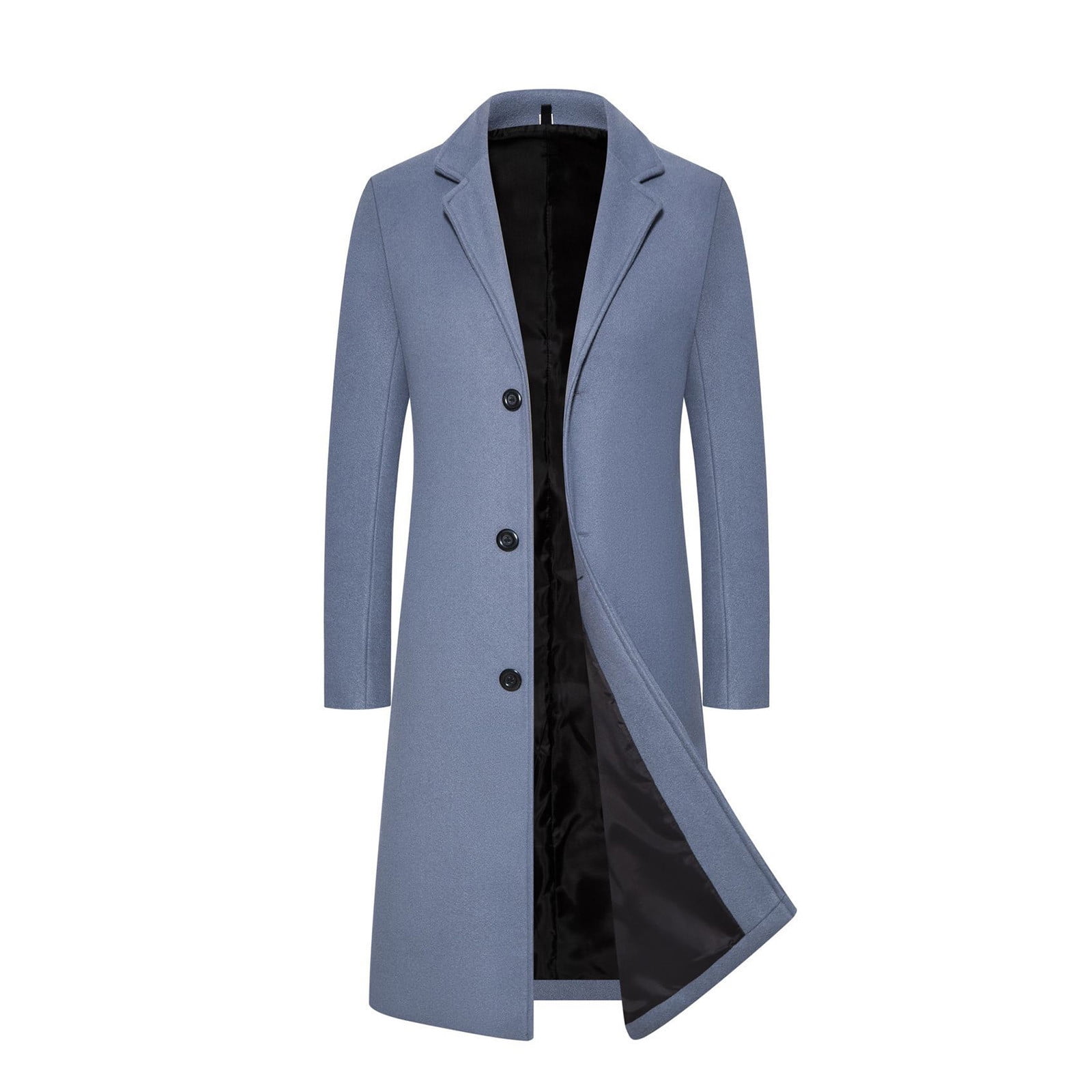 Big and Tall Trench Coats for Men Long Overcoats Wrinkle Free Slim Fit ...