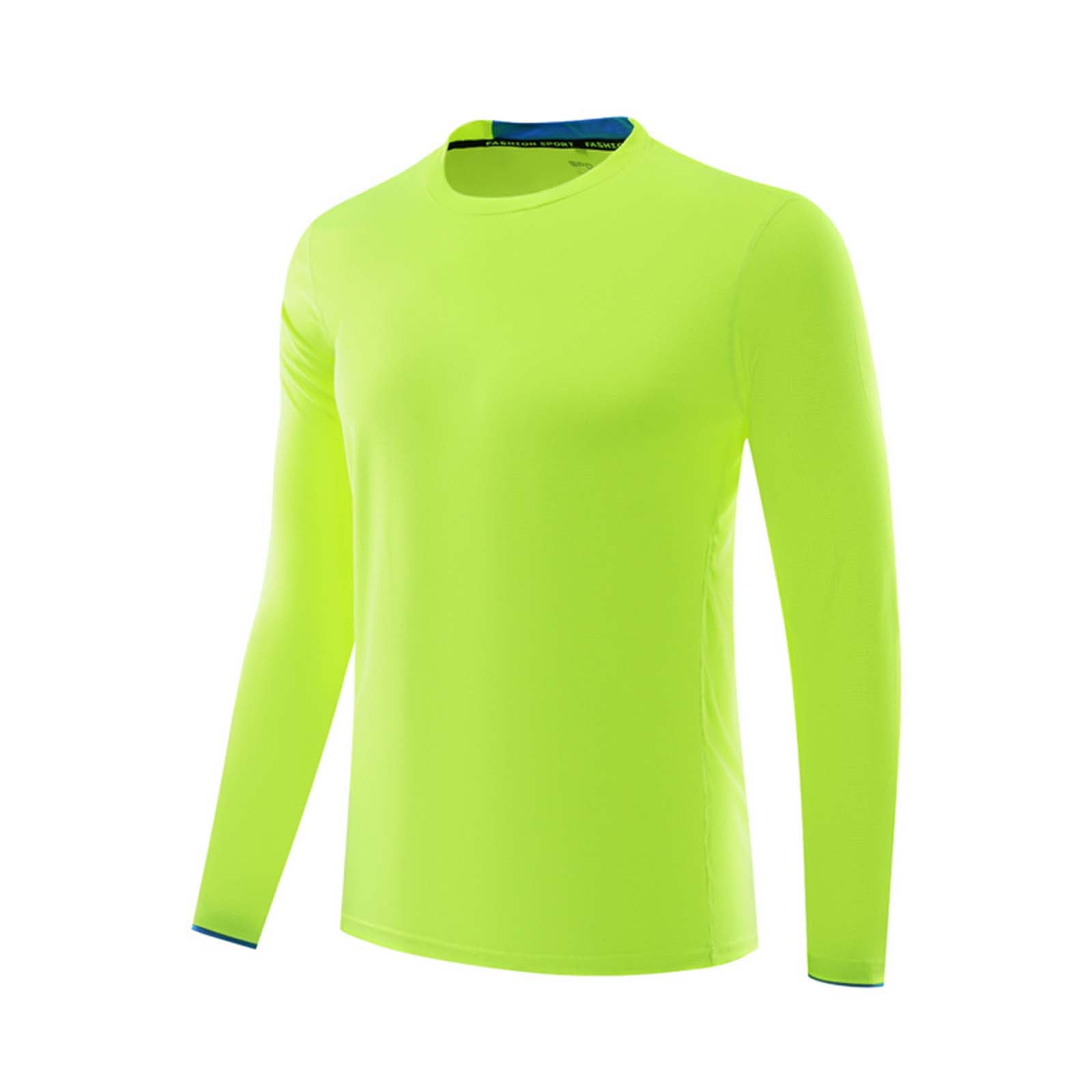 Big and Tall Workout Tops for Men Long Sleeve Breathable Crew Neck ...