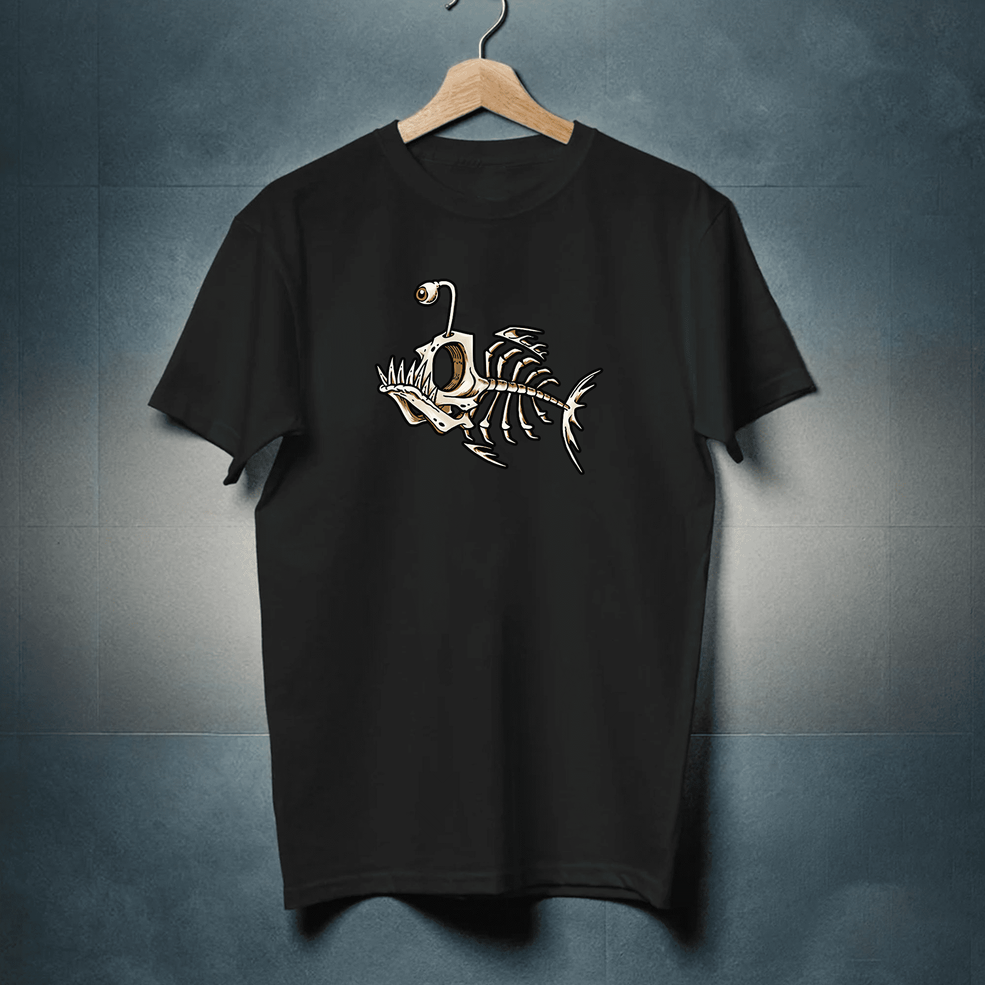 Big and tall t-shirt fish bones fishing graphic tee shirt tall shirts ...