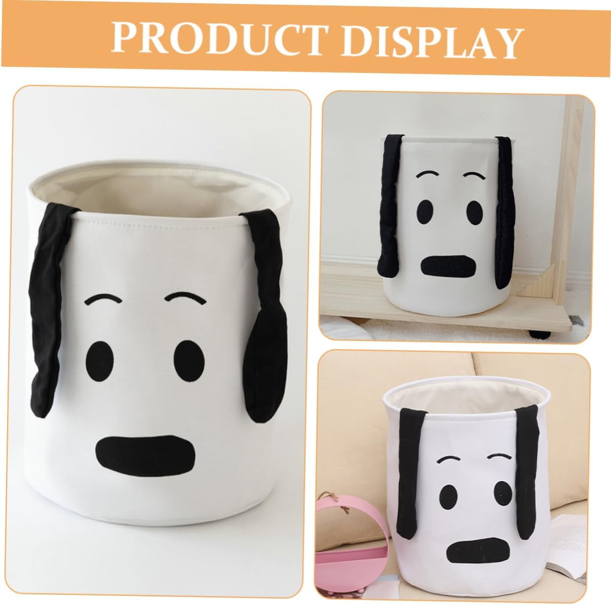 Big-eared Dog Dirty Clothes Basket,Book Storage Basket,Fabric Laundry ...