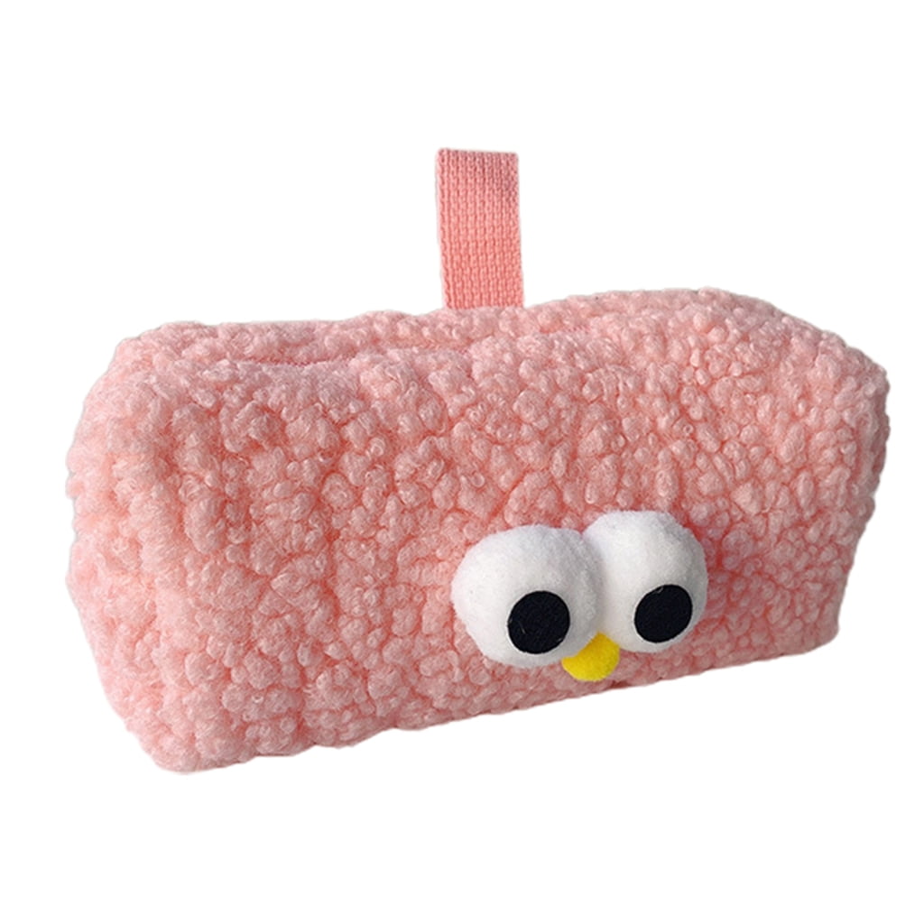 Portable Zipper Pencil for Case Multifunctional Cute Pen Pouch Fuzzy ...