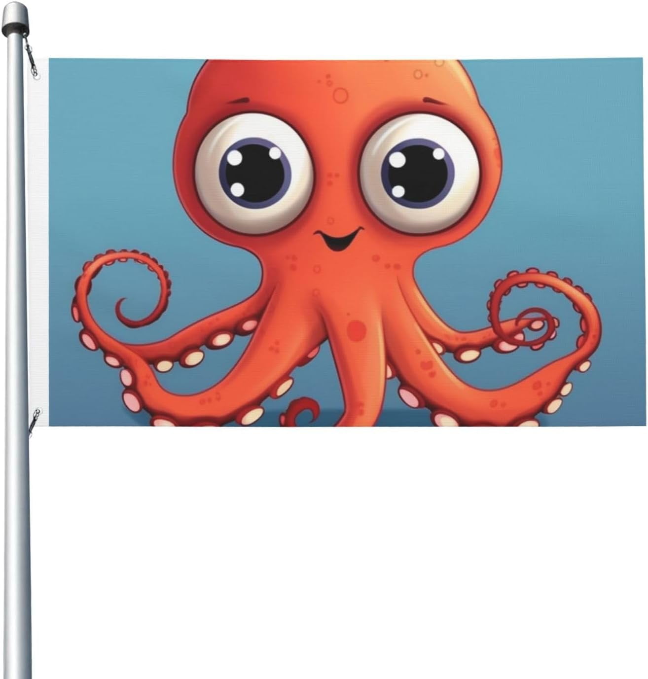 Big-eyed red octopus Garden Flag Welcome Flags for Outside Holiday ...