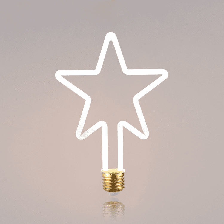 Big five pointed star line light] Bar and restaurant Christmas and New ...
