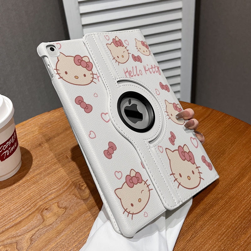 Big head Hello Kitty iPad protective cover 360 rotation leather cover ...