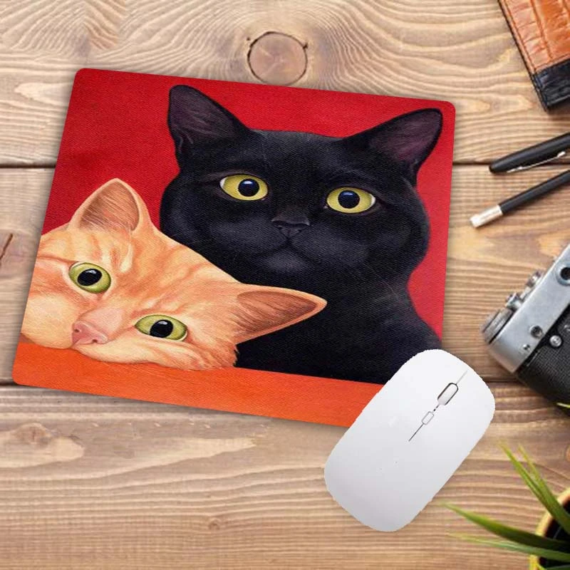 Big promotion 20x25cm cartoon cute cat head cool designs table mouse ...