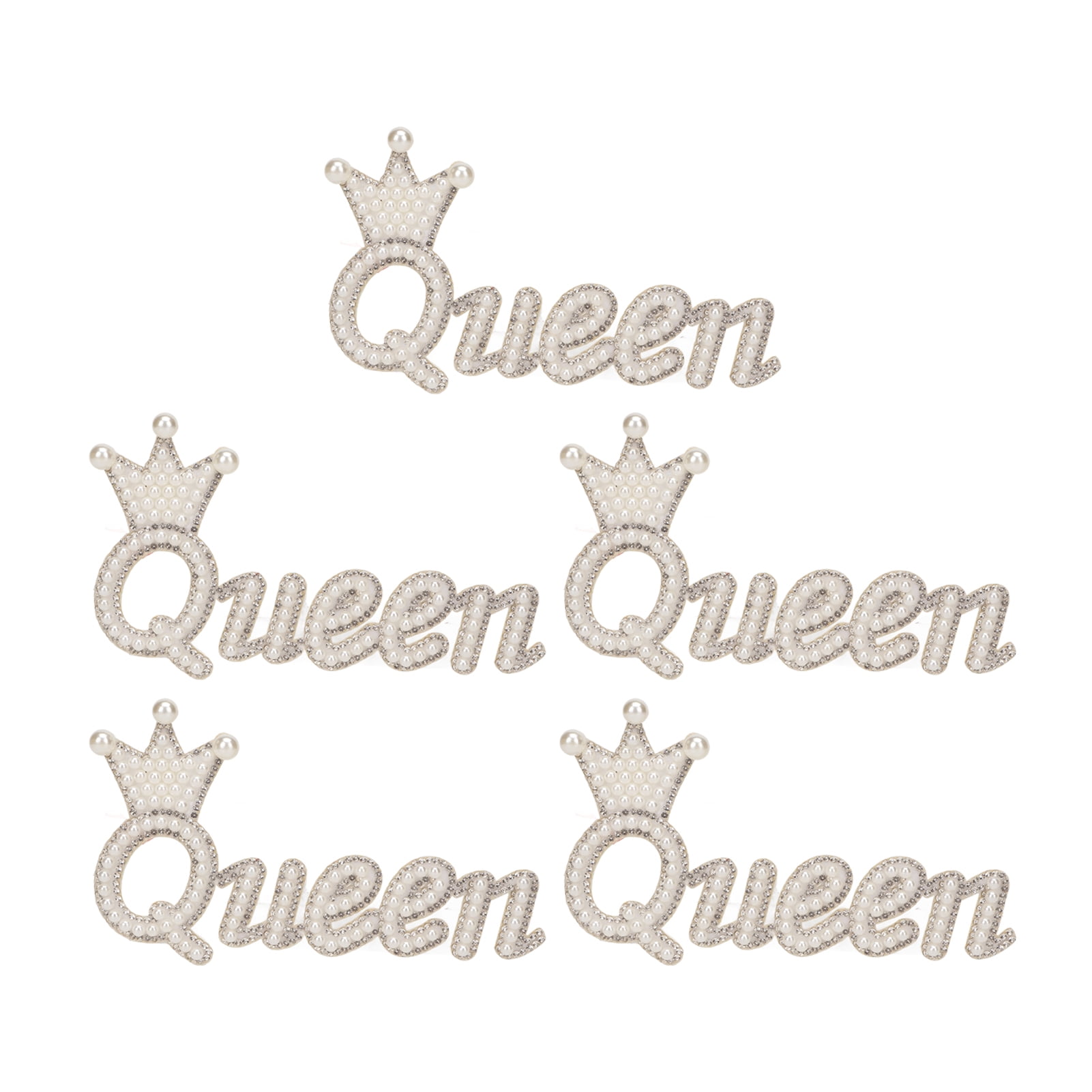 Big sale 5 Pcs Embroidered Patches Shiny Crown Queen Shape DIY Sewing ...