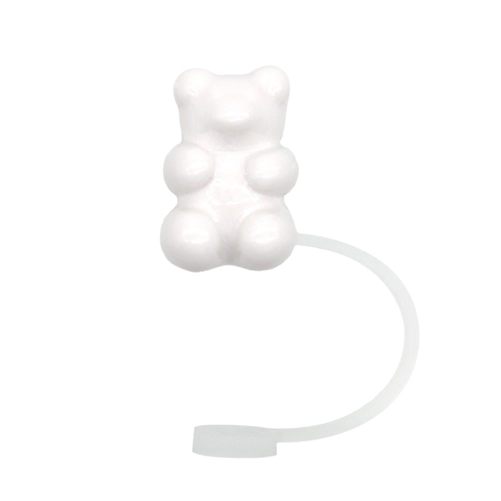 Big sale! AccessoriesCartoon Bear Silicone Straw Cap Dust-Proof Cartoon ...