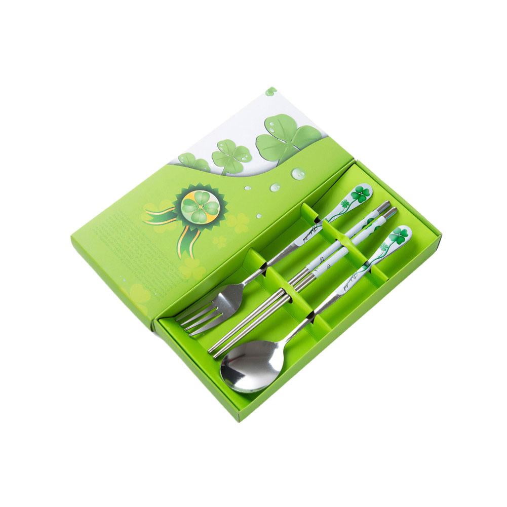 wnpxqnt Gifts Cutlery Chopstick Spoon Fork Set Three-piece Stainless ...