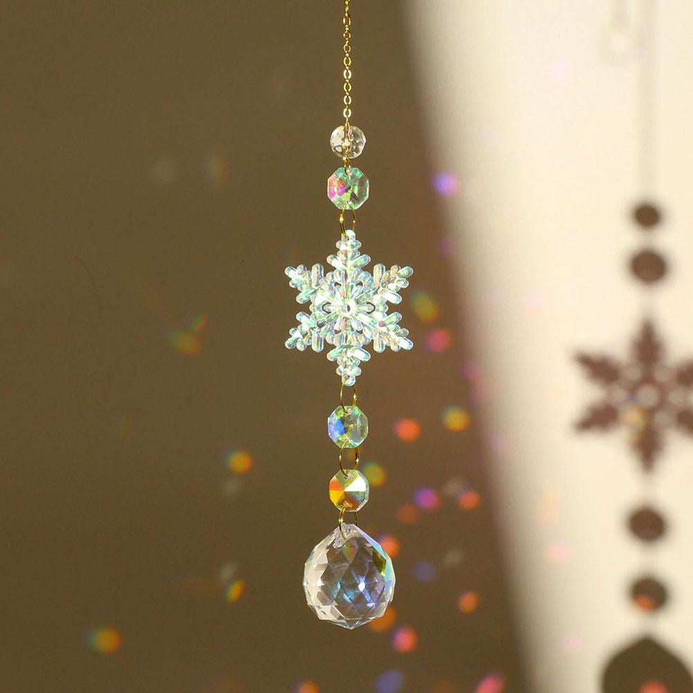 Big sale! PINKMAUG Crystal Snowflake Sun Catcher Wind Chimes ...