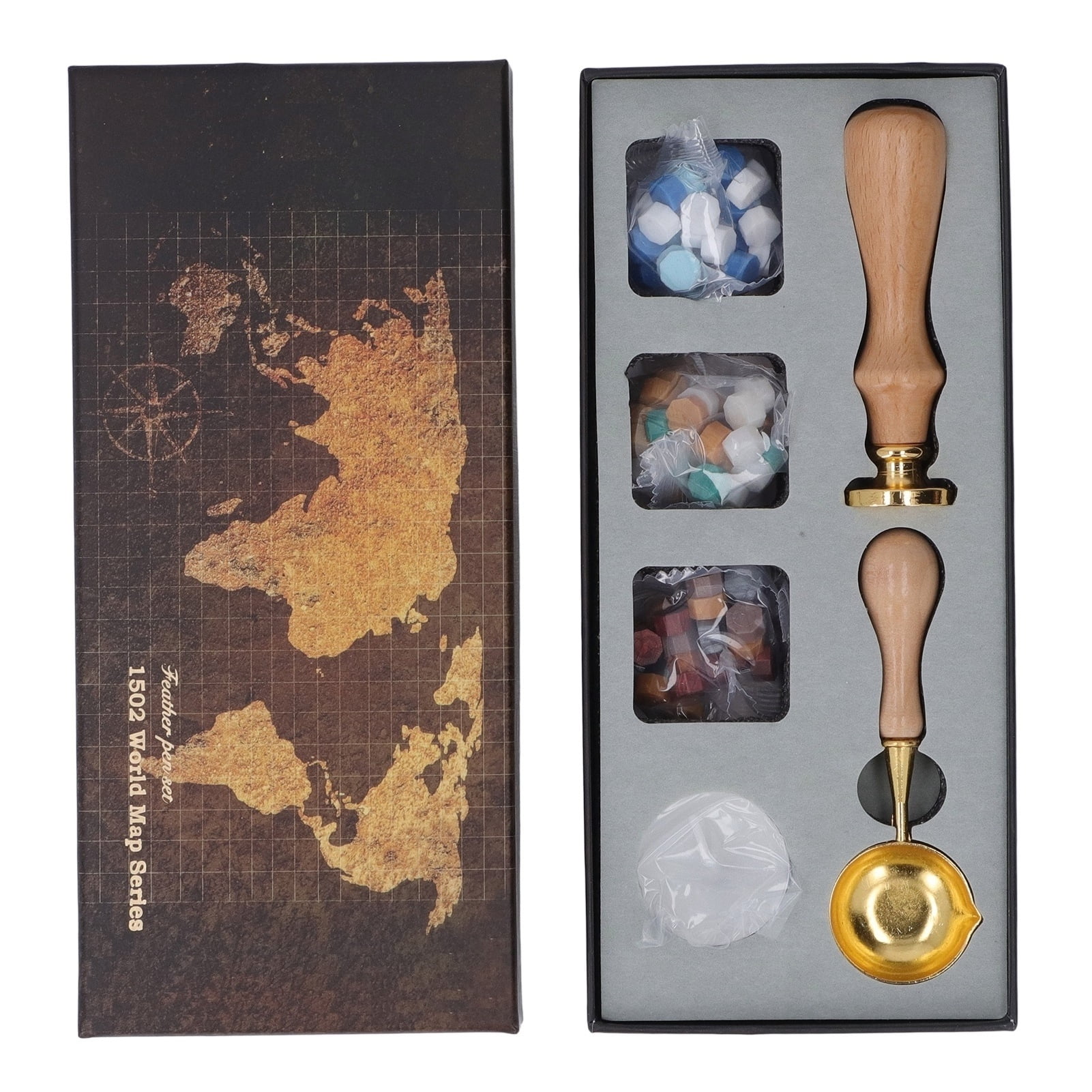 Big sale Wax Stamp Kit Clear Pattern Anti Rust Retro Letter Sealing Wax ...