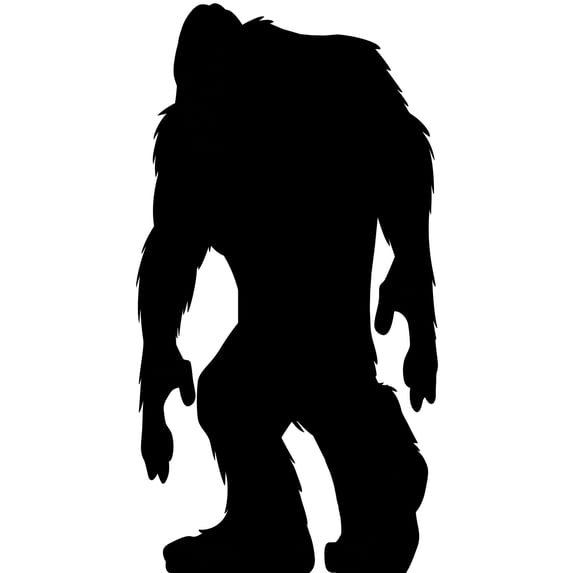 BigFoot 87in Life Size Big Foot Silhouette Cardboard Stand Cutout ...