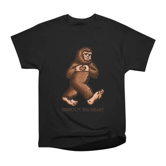 BigFoot Big Heart T-Shirt Tee Gift For Him Merch For Her Apparel For ...