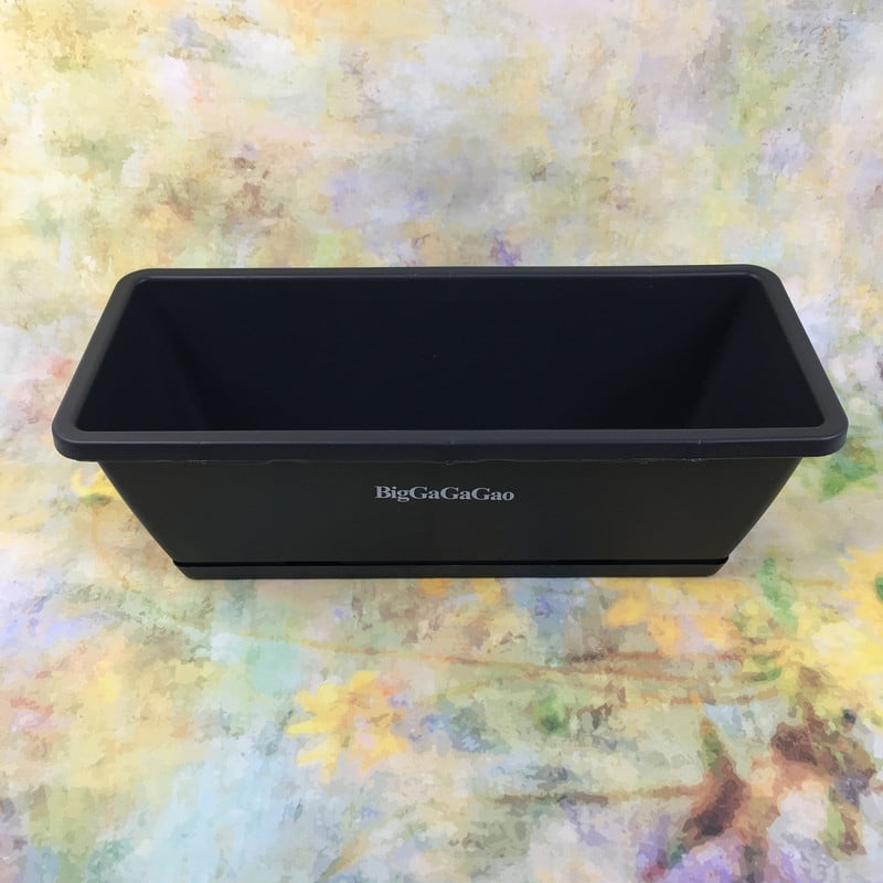 BigGaGaGao Planter boxes for domestic gardening - Rectangular Black ...
